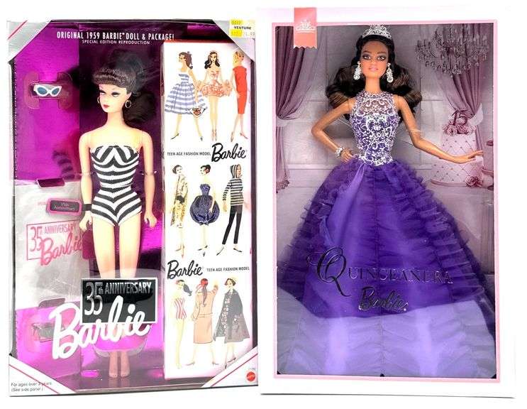 Barbie 1993 35th Anniversary Original 1959 Barbie Doll & Package ...
