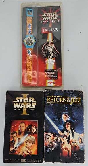 (G) Star Wars VHS Tapes And Collector’s Timepiece - Kraft Auction ...