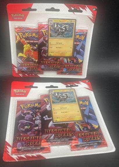 (DD) New Destined Rivals Pokémon sealed 3 packs collector cards bidding ...