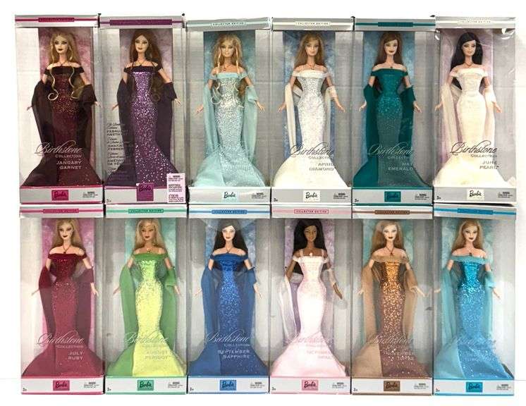 (12) Barbie 2002 Birthday Collection January-December Barbie Dolls ...