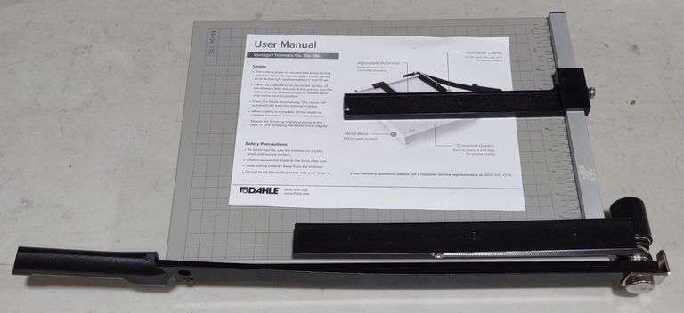 Vantage Paper Cutter Trimmer (Model 15E) (16"×12") - Kraft Auction ...