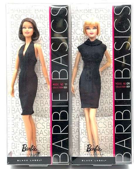 (2) Barbie 2009 Black Label Barbie Basics Model No. 9 Collection 001 ...