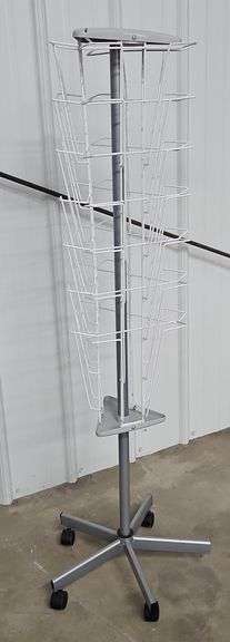 (AM) Rotating Floor Spinner Display Stand. - Kraft Auction Service, LLC