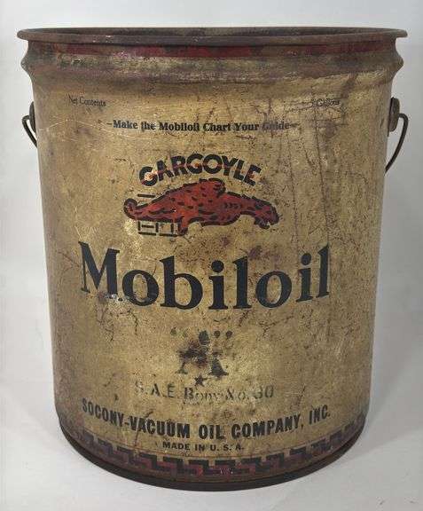 Early Mobiloil “A” Gargoyle 5 Gallon Oil Can - Kraft Auction Service, LLC