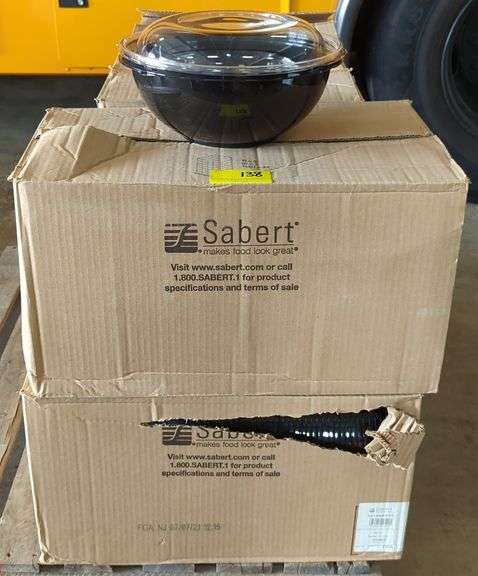 SABERT 50 Count Per Case w/Plastic Bowls & Lids - Kraft Auction Service ...