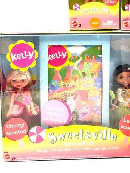 2003 Barbie Kelly Sweetsville Dolls Incl. Video Gift Set, Candy Shop ...