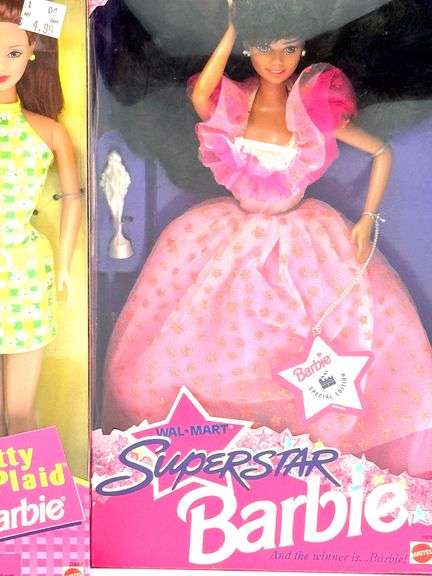 Barbie 1991 Pretty Hearts Special Edition Barbie Doll, 1993 Superstar ...