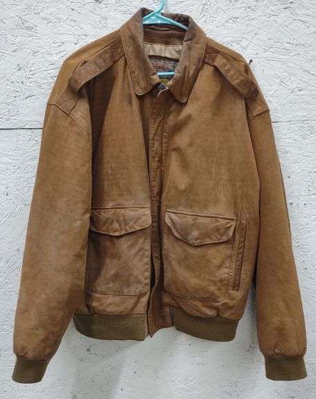(AJ) Adventure Bound Leather Bomber Jacket - Kraft Auction Service, LLC