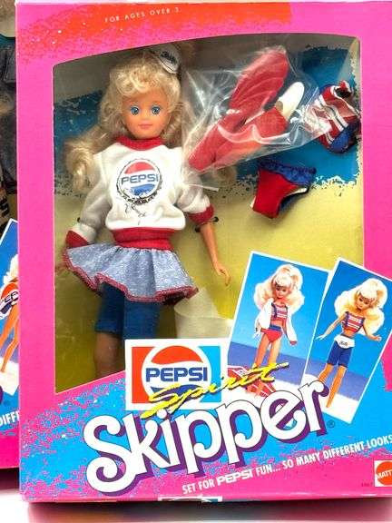 Barbie 1989 Pepsi Spirit Skipper, 1989 Pepsi Spirit Barbie Doll - Kraft ...