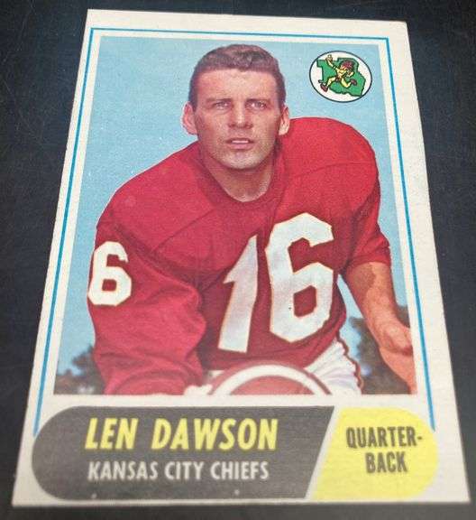 1968 Len Dawson Topps Football Card - Kraft Auction Service, LLC