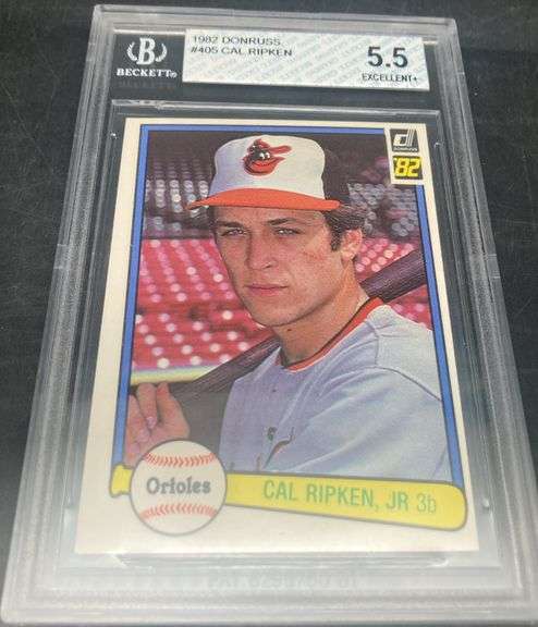 Graded 1982 Cal Ripken Jr Donruss Rookie Baseball Card EX+ 5.5 - Kraft ...