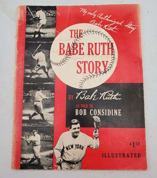 Autograph Signature Babe Ruth Signed on The Babe Ruth Story Book ...