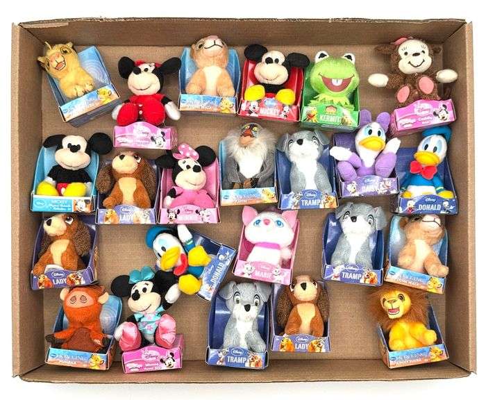 (23) Just Play Disney Miniature Stuffed Animal Character Toys Including ...