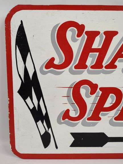 Over 4ft Vintage Shady Hill Speedway Sign / Medaryville Indiana - Kraft ...