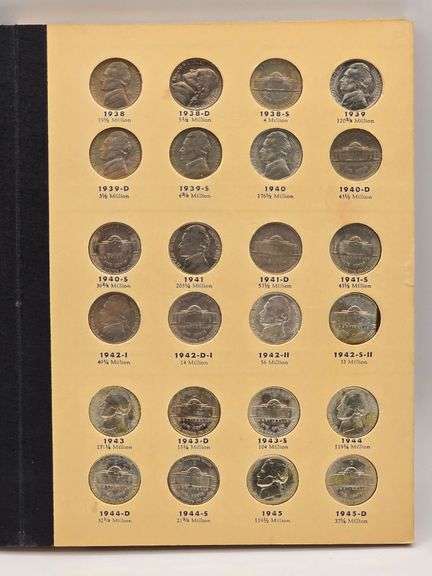 72 Pc. 1938-1964 U.S. Jefferson Nickel Uncirculated & Proof Coin Set ...