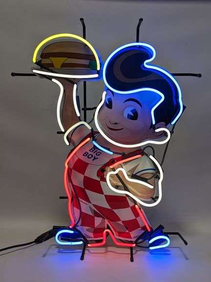 Custom "Big Boy" Four-Color Neon Sign - Kraft Auction Service, LLC
