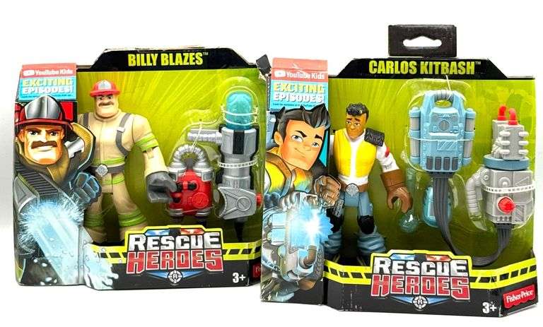 Rescue Heroes Billy Blazers & Carlos Kitbash Action Figure Sets - Kraft ...