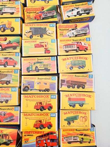 (67) Vintage Empty Matchbox Lesney Vehicle Boxes - Kraft Auction ...