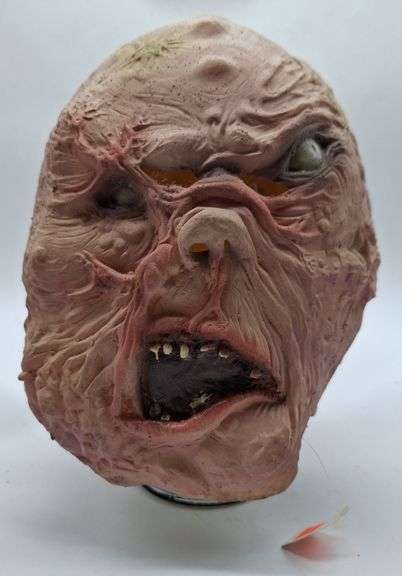 (KC) Ugly deformed monster latex mask, hair falling out, paint chipping ...