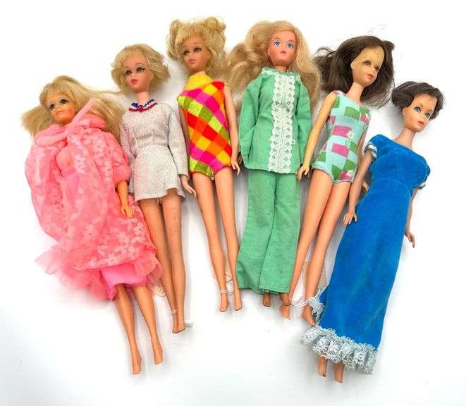 (6) Mattel 1960's-1970's Barbie Francie Dolls - Kraft Auction Service, LLC