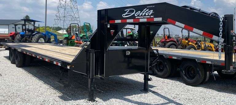 Brand New 2025 Delta 34’ Hydraulic Dovetail Gooseneck Trailer - Kraft ...