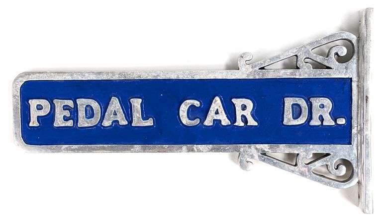 Pedal Car Drive Ornate Wall Mounted Sign - Kraft Auction Service, LLC