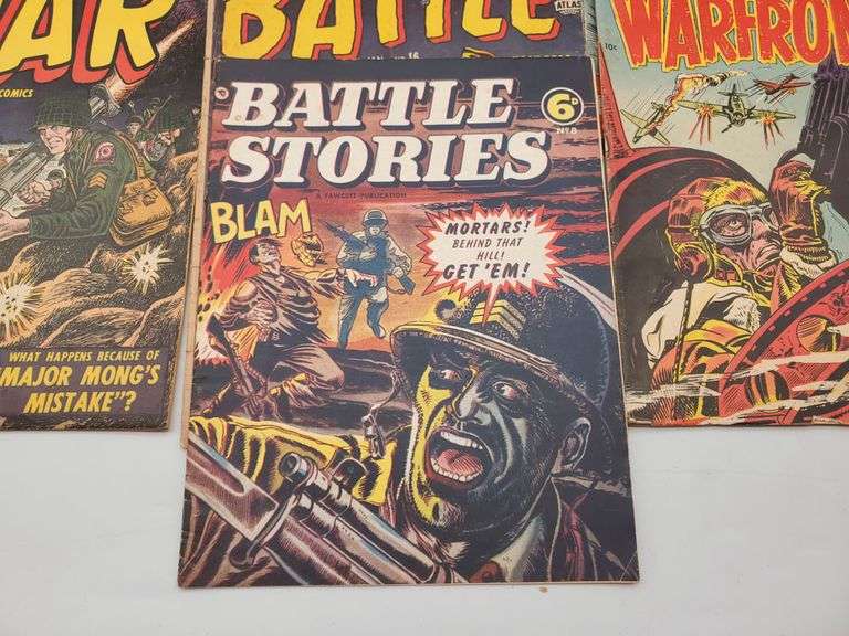 13 1950’s Golden Age War and Battle Comic Books including Battle Ground ...