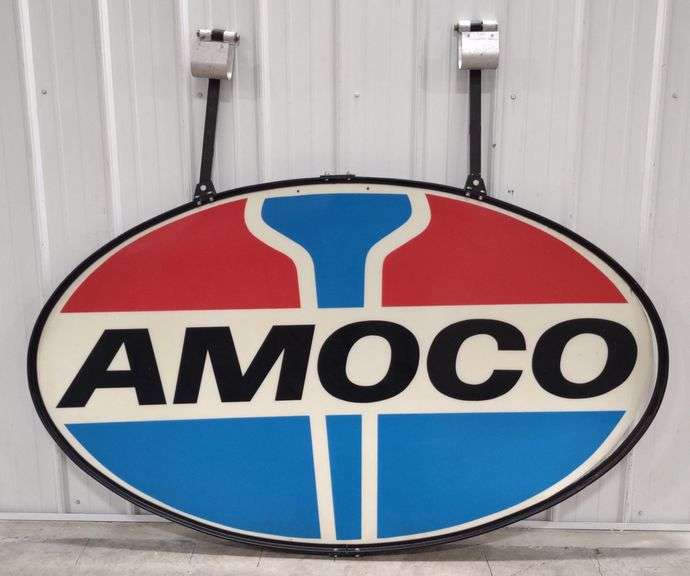 6ft Vintage AMOCO Gas Station 2-Sided Fiberglass Sign w/ Custom Ring ...