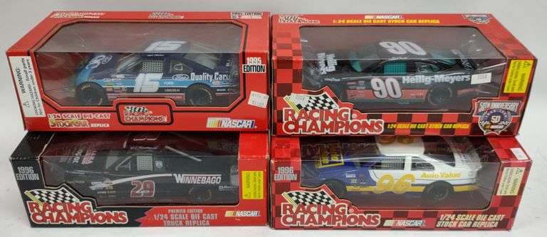 (4) 1:24 Die-Cast NASCAR By Racing Champions In Box - Kraft Auction ...