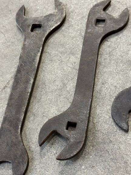 Multiple Open End Wrought Iron Wrenches And Lug Wrenches, Some FORD ...