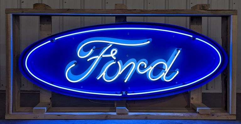 Custom Ford Neon Sign - Kraft Auction Service, LLC