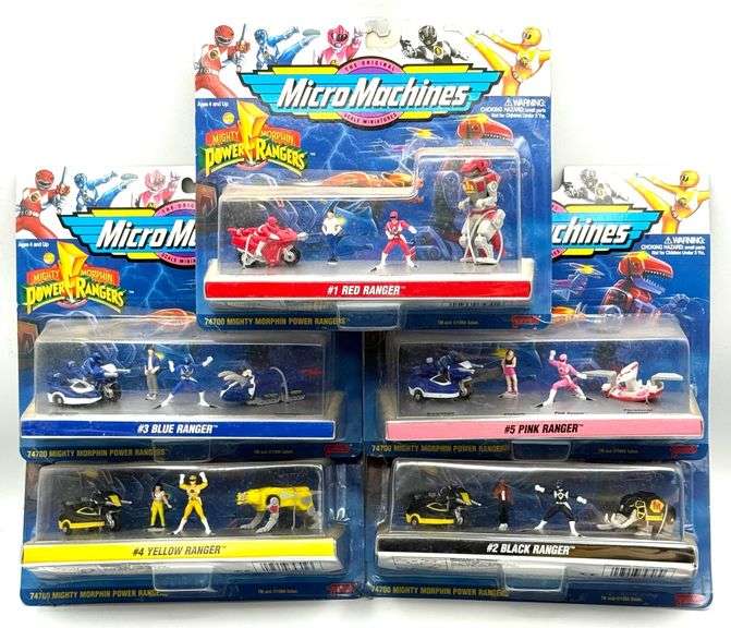 (5) Micro Machines Mighty Morphin Power Rangers Sets - Kraft Auction ...