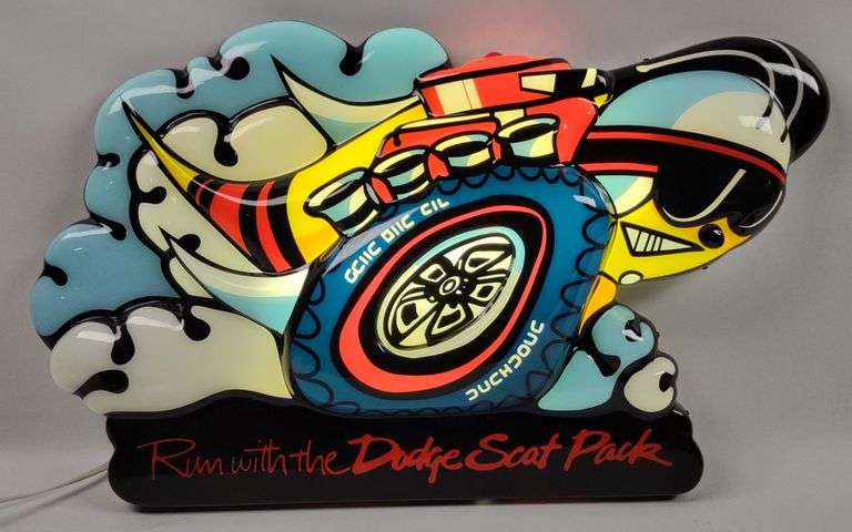 1990s MOPAR Dodge Scat Pack 3D Vacuum Formed Lexan Lighted Dealership ...