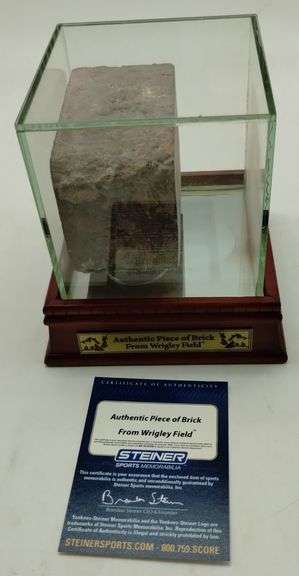 (UV) Wrigley Field authentic price of brick with certificate of ...