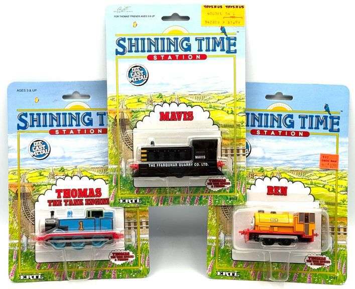 (3) ERTL Shining Time Station Thomas The Tank Engine, Mavis & Ben ...