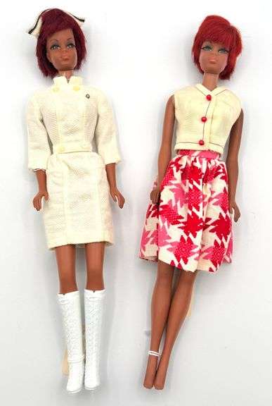 (2) Mattel 1969 Barbie Diahann Carroll Julia Dolls with Outfits - Kraft ...