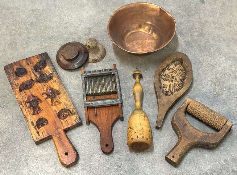 Primitive Wooden Butter Molds, Wooden Mandolin Food Slicer/Grater ...