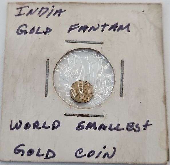 (A) World's Smallest Gold Coin - India Gold Fantam - Kraft Auction ...