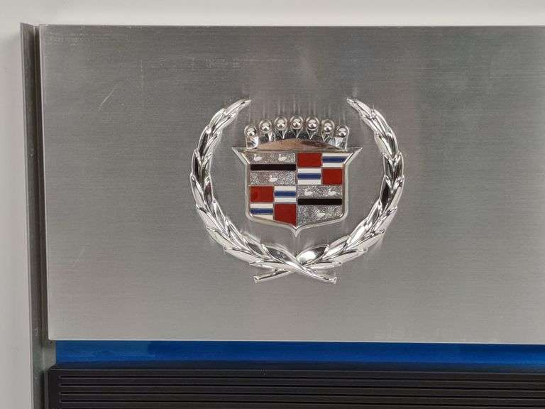 Vintage Cadillac Seville Metal Dealership Sign - Kraft Auction Service, LLC