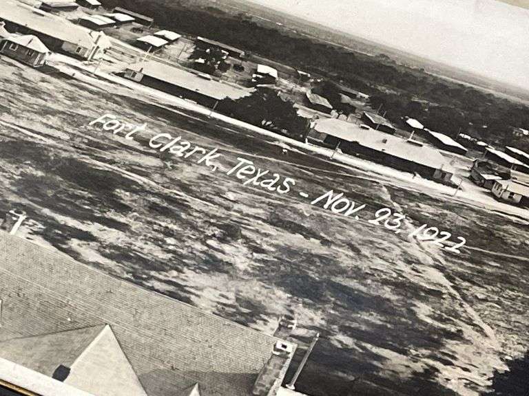 (ST) 1922 Fort Clark Texas Black and White Photo 51 1/2” x 9 3/4 ...