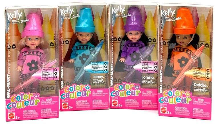 2003 Barbie Kelly Dolls Featuring Colors Incl. Orange Deidre, Purple ...