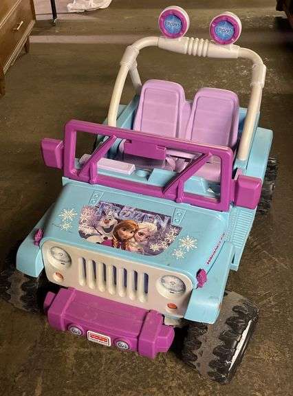 (Z) Fisher Price Frozen Electric Jeep with Charger Model CLD96-9665 ...