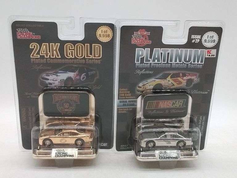 (HI) Racing Champion Car 50th-10 Years 24K Gold Plated Commemorative ...