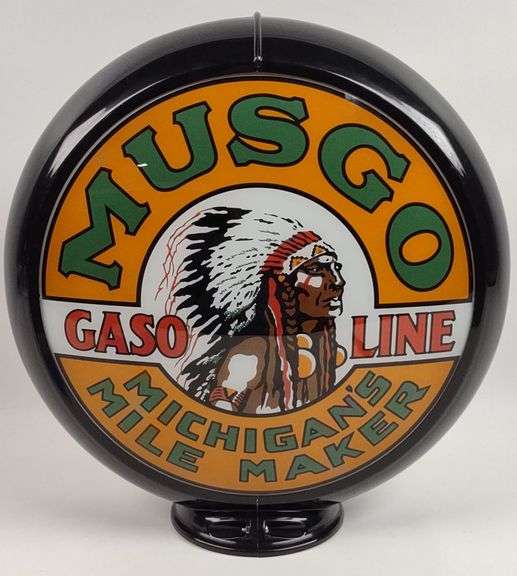 Contemporary Musgo Gasoline Gas Pump Globe w/Glass Lenses - Kraft ...