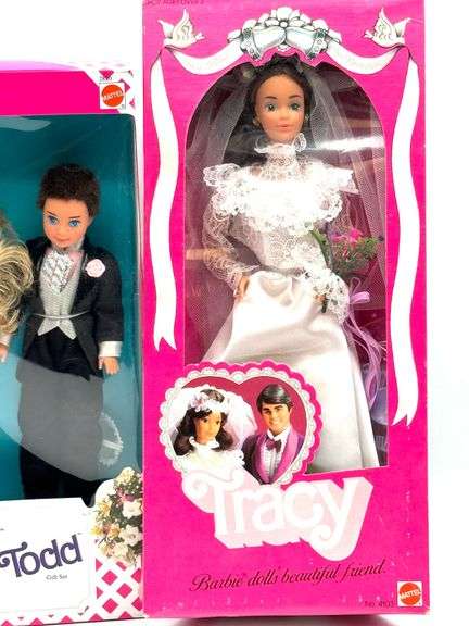 Barbie 1982 Tracy She's A Bride, 1991 Wedding Day Kelly & Todd Flower Girl And Ring Bearer Dolls ...