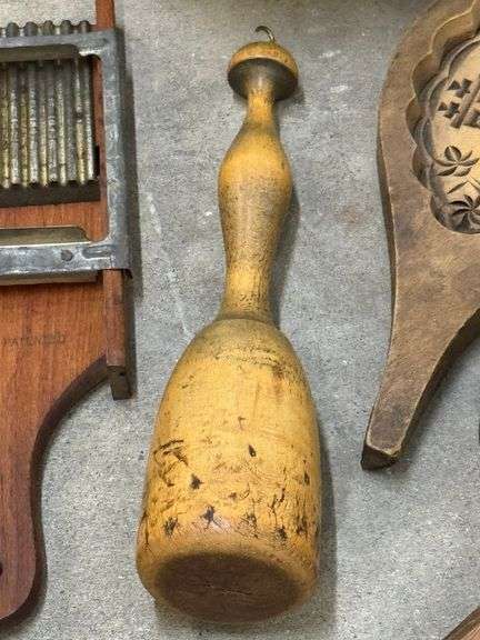 Primitive Wooden Butter Molds, Wooden Mandolin Food Slicer/Grater ...