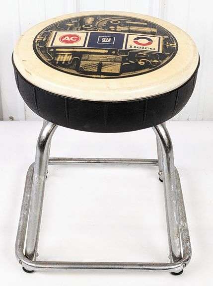 Vintage AC Delco Promotional Advertising Stool - Kraft Auction Service, LLC