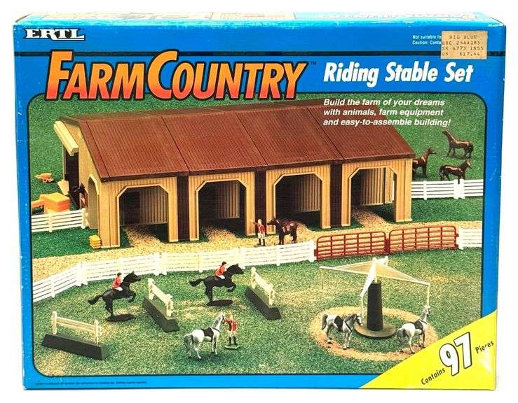 1991 ERTL Farm Country Riding Stable Set - Kraft Auction Service, LLC
