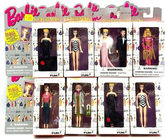 1995-97 Barbie Basic Fun Keychains In Original Boxes - Kraft Auction ...