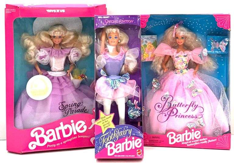 1991 Barbie Spring Parade, 1994 Butterfly Princess & Toothfairy - Kraft ...
